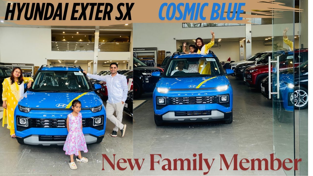 Hyundai exter SX Delivery cosmic blue I New car delivery video 🎉 ...