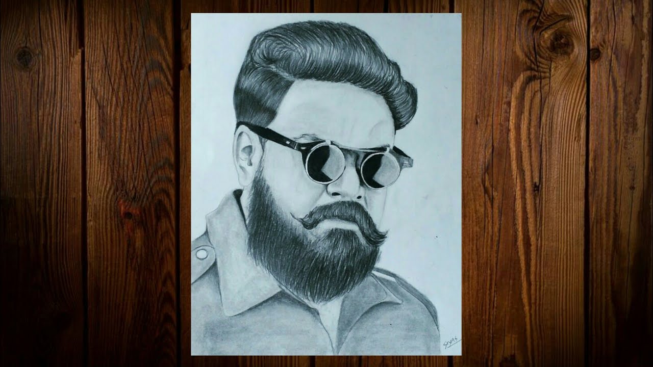 How to draw dileep - YouTube