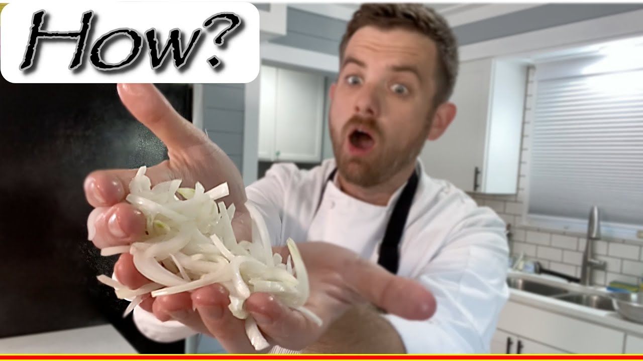 Slicing Onions Julienne - YouTube