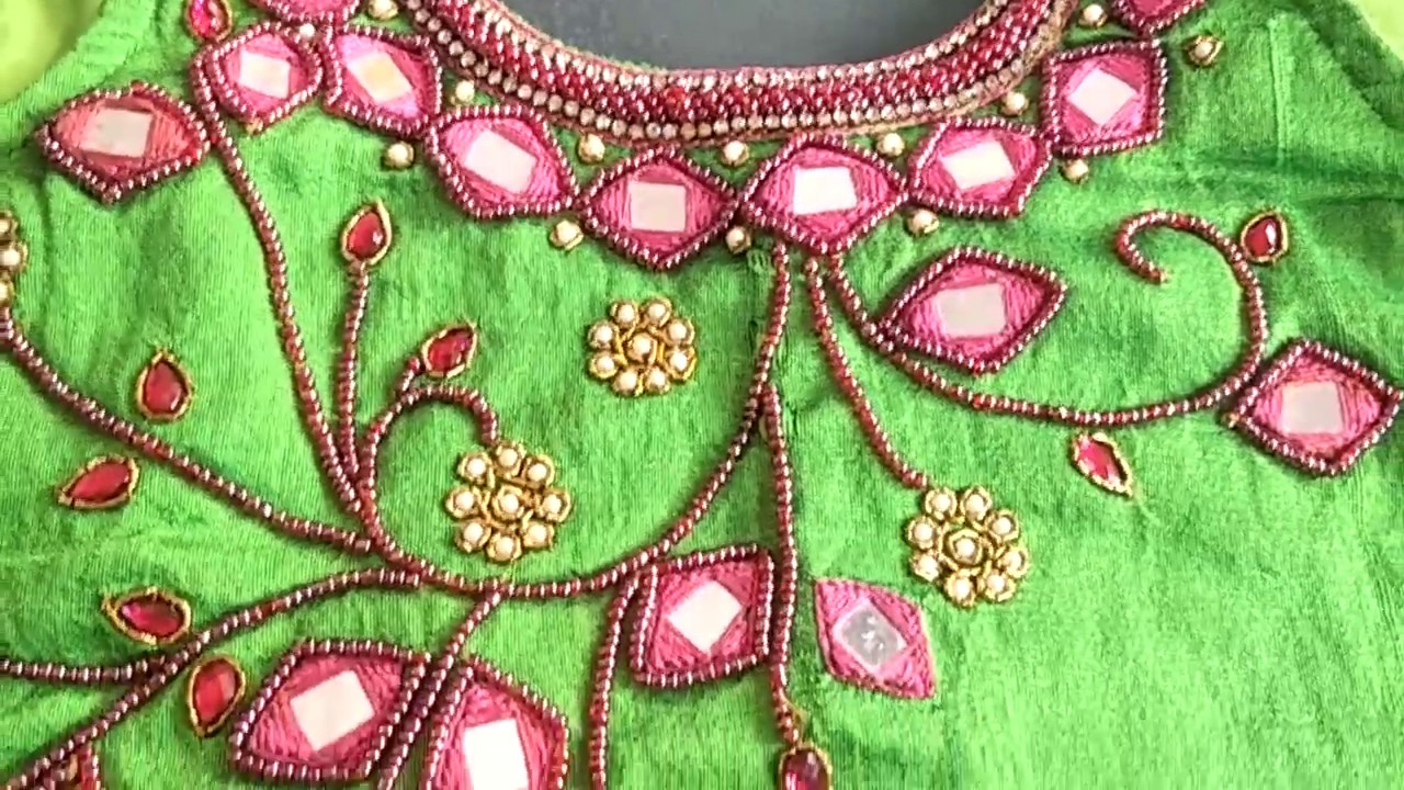 Latest design maggam work - YouTube