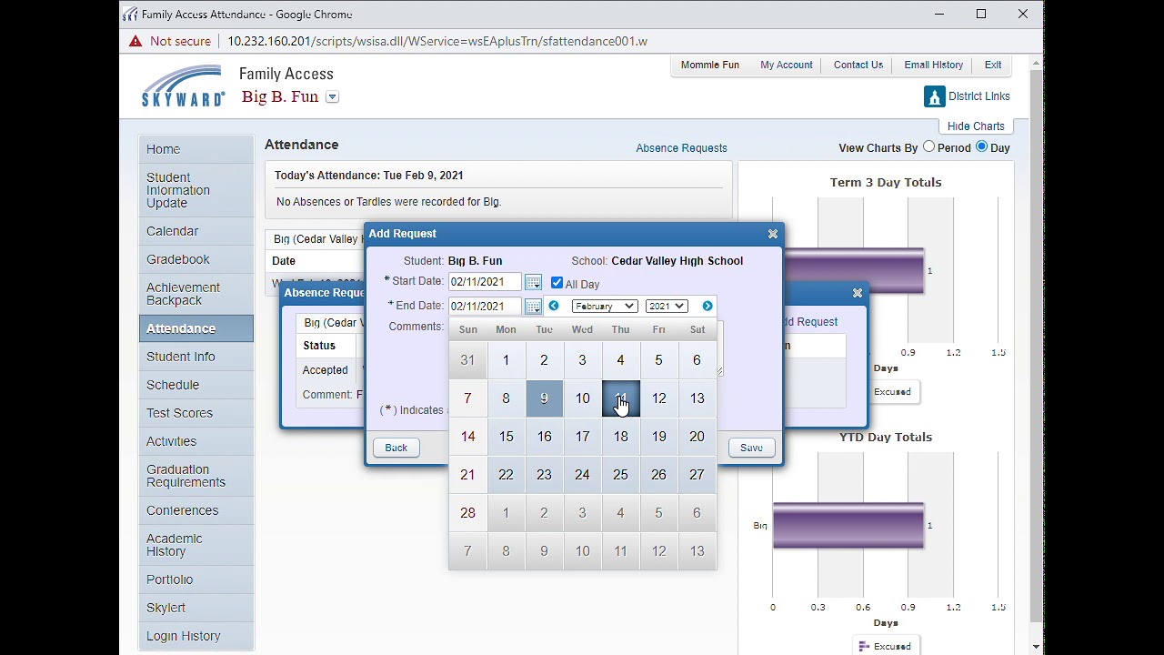 Skyward Attendance Tutorial - YouTube