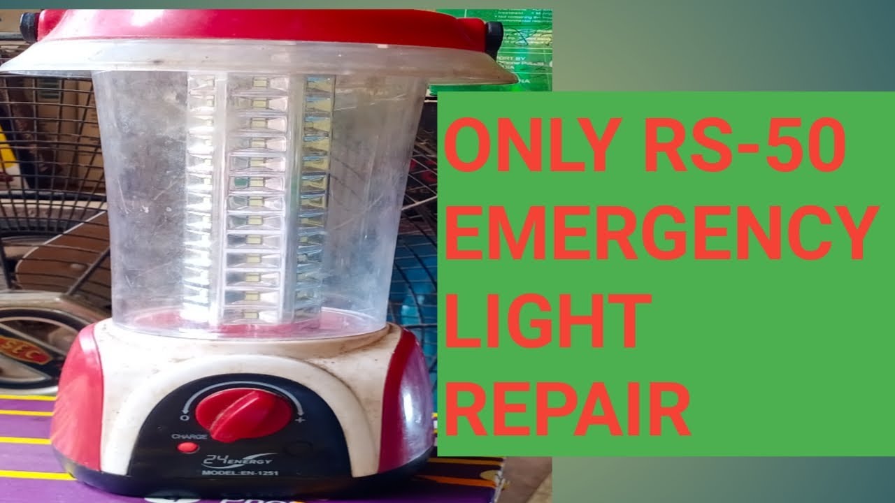 emergency light battery not charging - YouTube