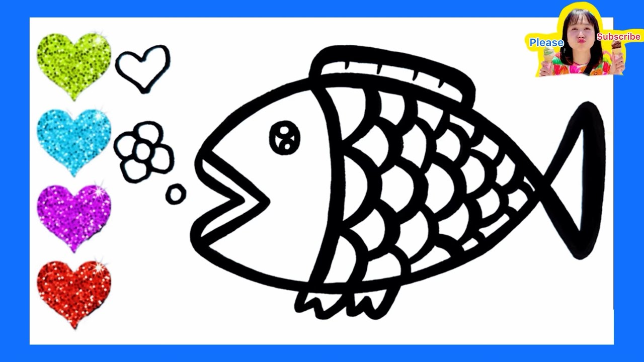How to draw a fish easy step by step || Drawing fish || Drawing for ...