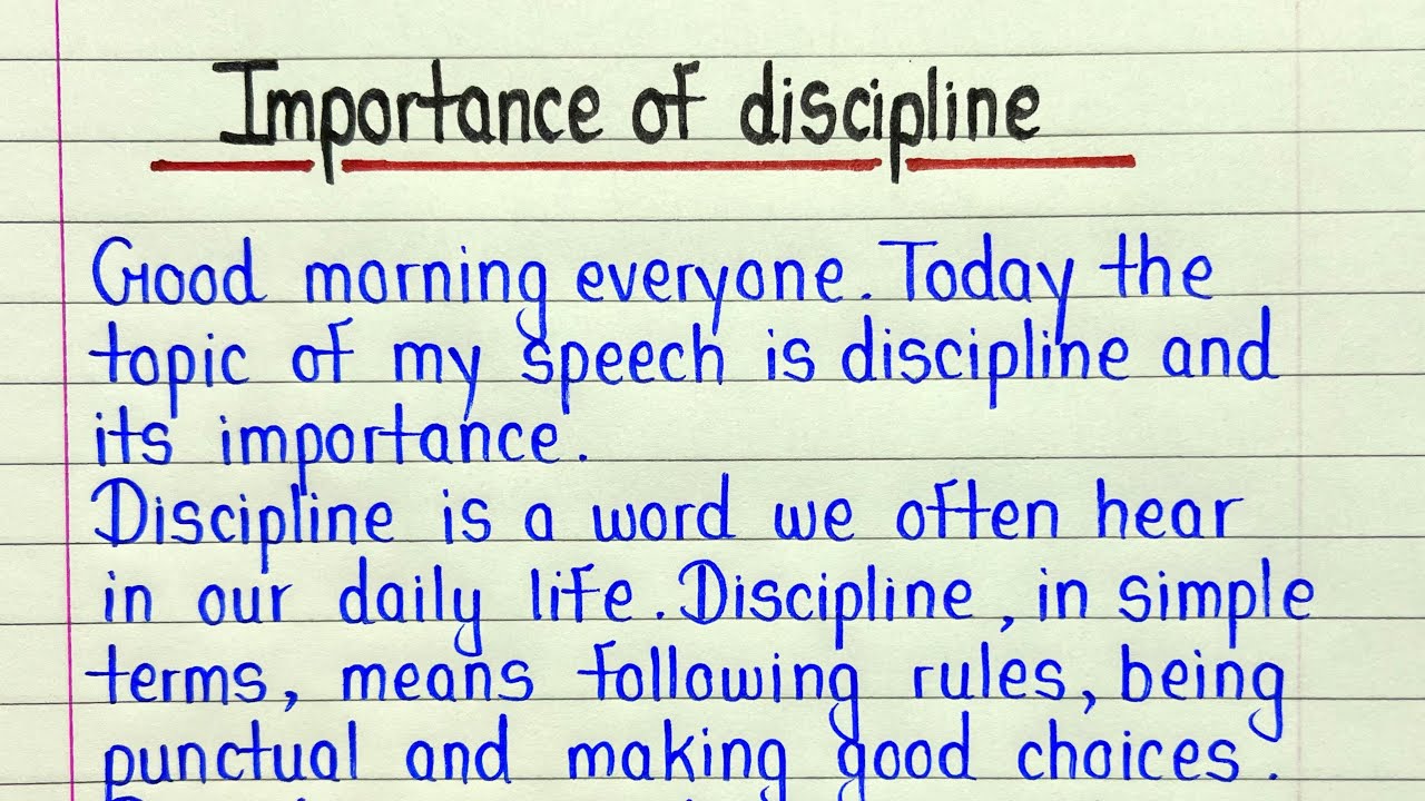 Importance Of Discipline Speech In English Speech Writing On importance-of-discipline-speech-in-english-speech-writing-on