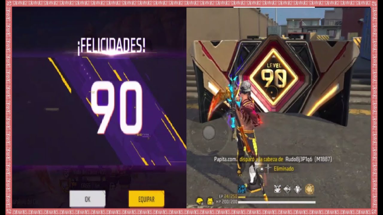 ¡Impresionante! Alcancé el nivel 90 en Free Fire - YouTube