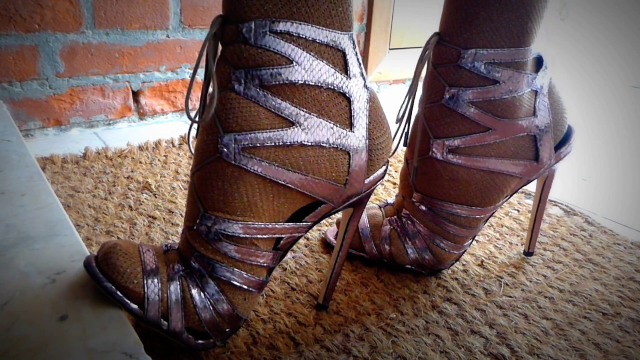 Stiletto Sandals Toe Bending and Heel Showing Off - YouTube