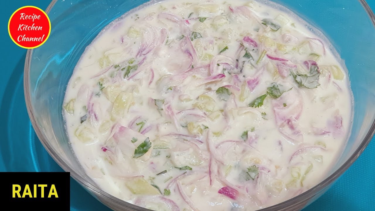 Raita Recipe | Raita for Biryani | How to Make Raita | Onion & Cucumber ...