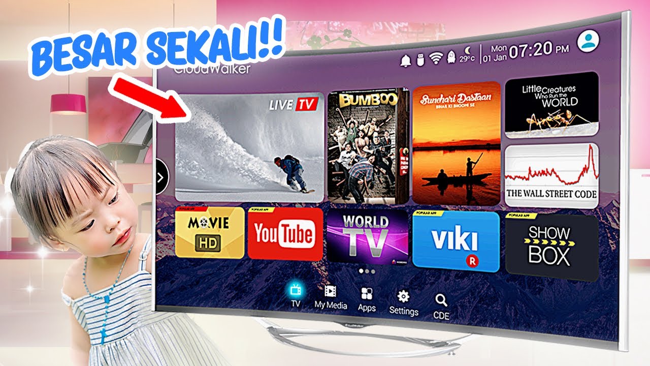 YUKA-CHAN BELI TV LEBIH BESAR DARI MOBIL! | a day in our life - YouTube