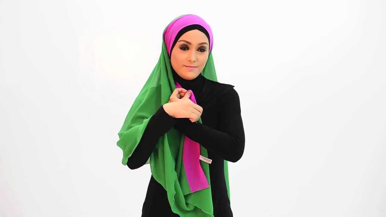 RAEKA shawl styling tutorial by Al-Humaira Contemporary - YouTube