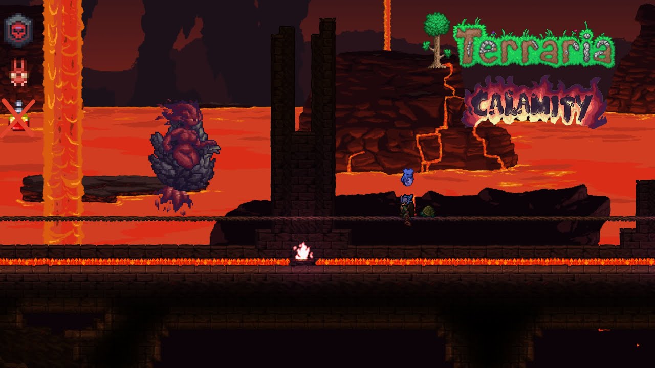 Terraria Calamity Mod | Brimstone Elemental Boss Fight | Death & Master ...
