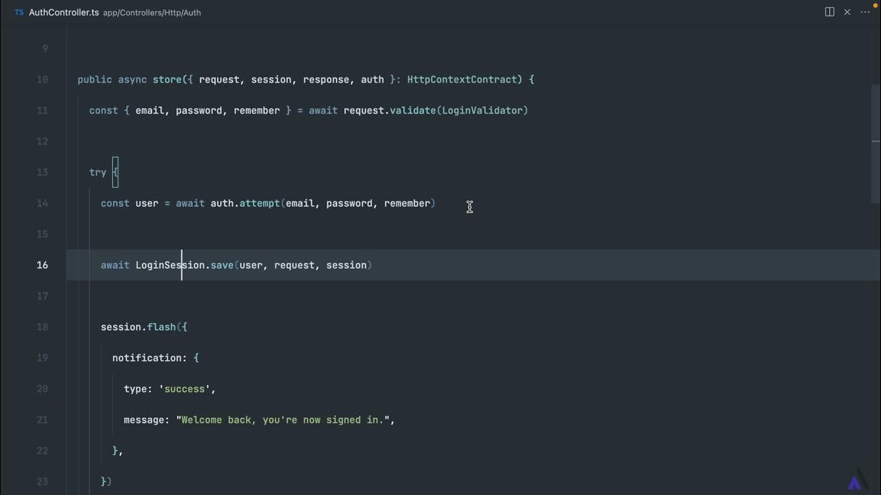 Browser sessions in AdonisJS - Enforcing only one login session #adonisjs - YouTube