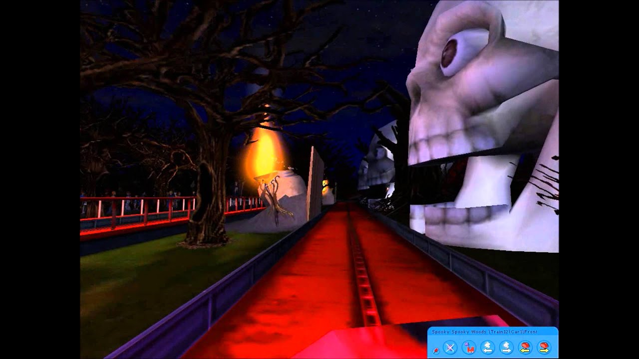 RCT3 Spooky Spooky Woods Ride Custom Made. - YouTube