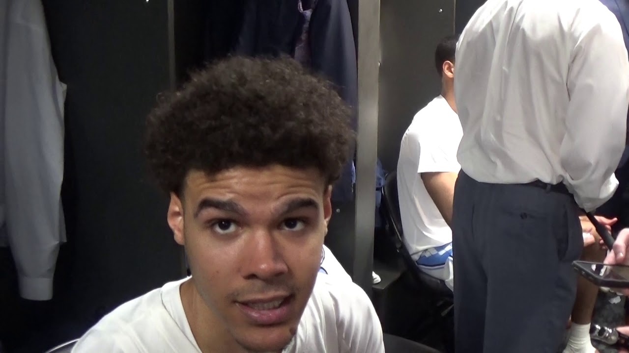ACC Tourney Louisville UNC Cam Johnson postgame interview - YouTube