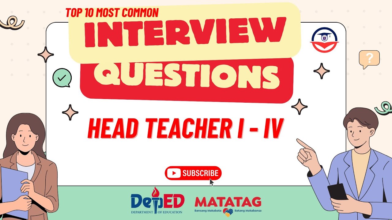 Interview Questions for Head Teacher Positions - YouTube