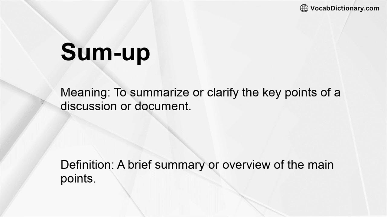Sum up Meaning YouTube sum-up-meaning-youtube