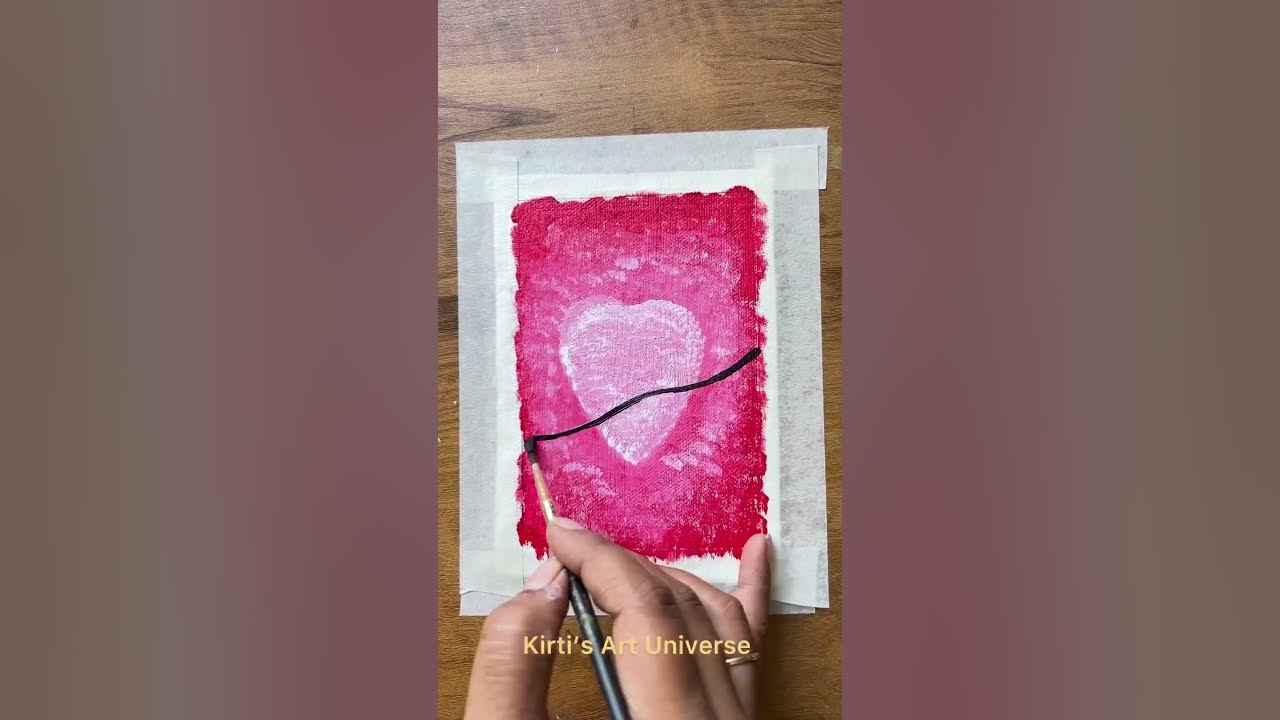 Love on Canvas: DIY Valentine’s Day Art Tutorial #valentineDIY - YouTube