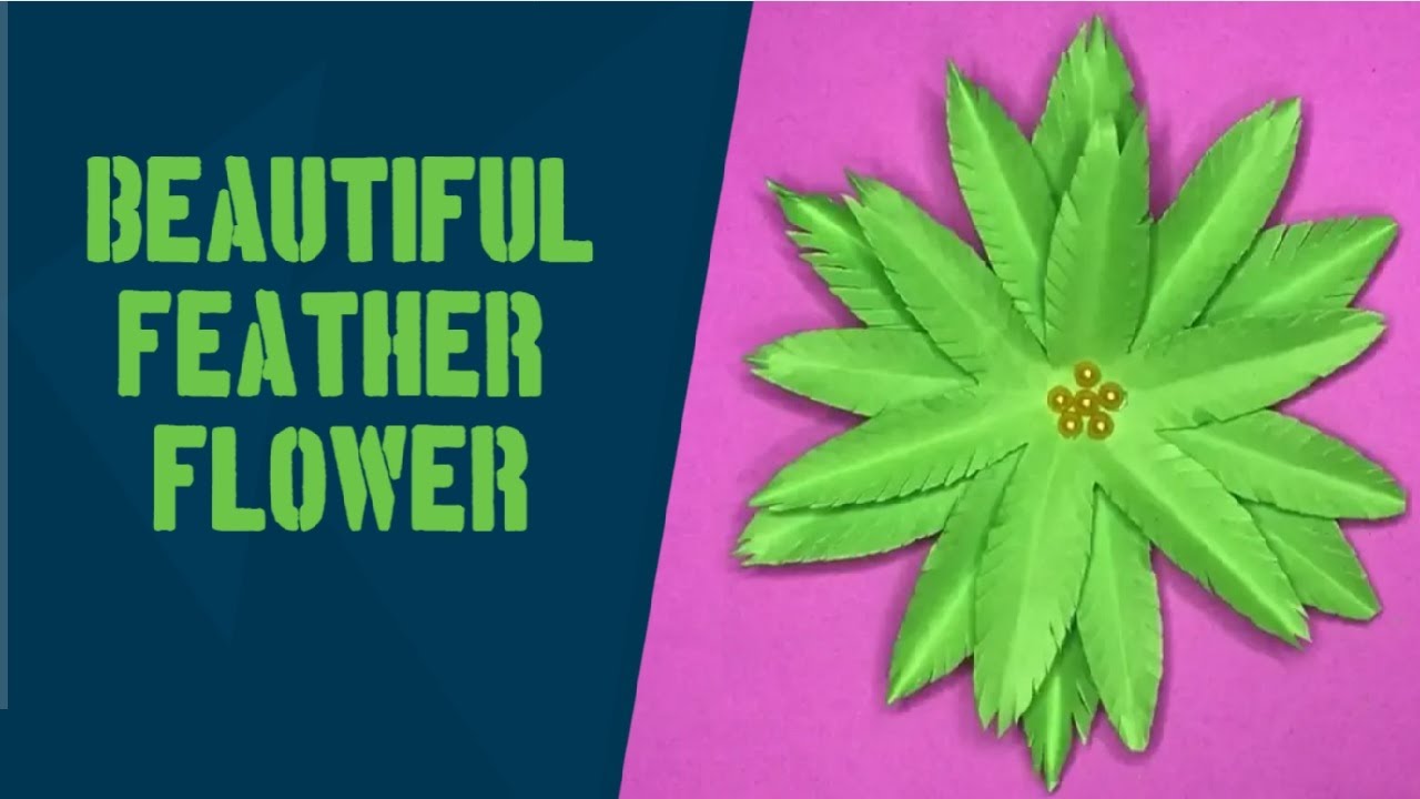 Feather Flower tutorial I DIY paper flowers - YouTube
