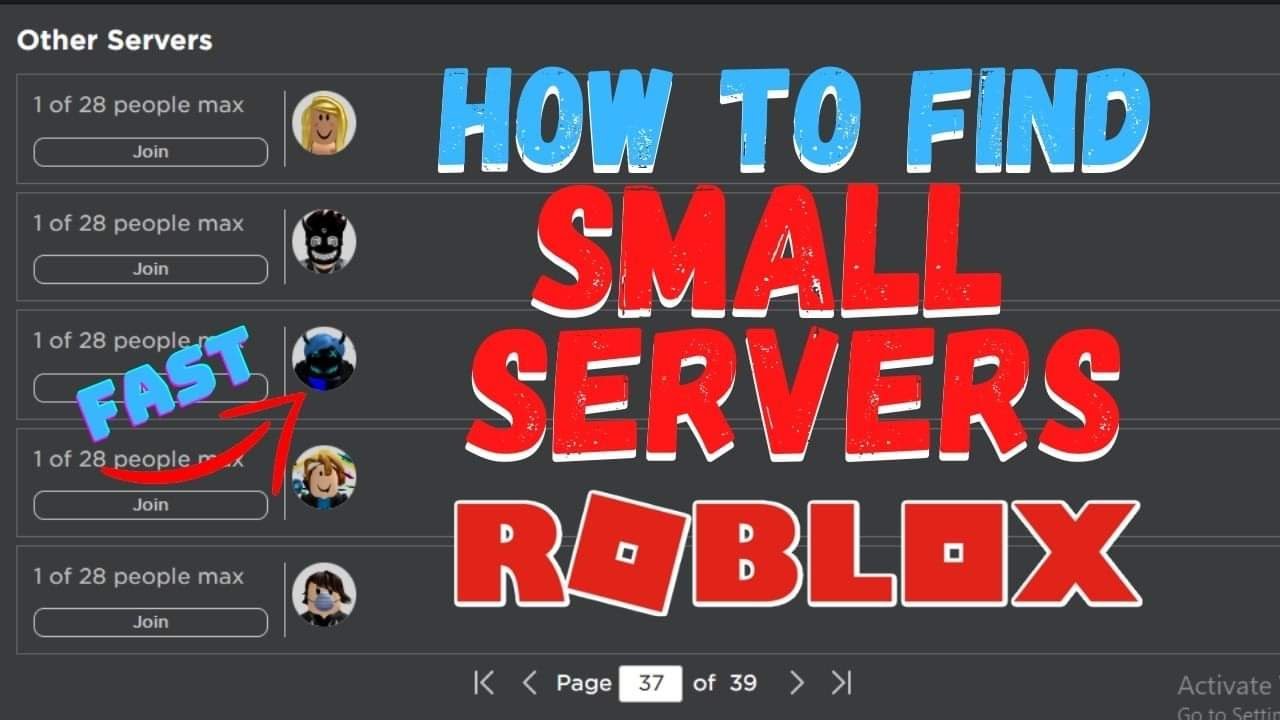 How to find (Small Servers) FAST in Roblox 2022 | For Grinding, Playing ...