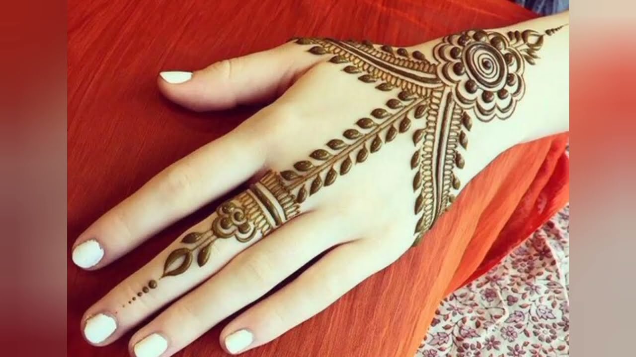 vine mehandi design || stylish Vine Mehandi back hand mehandi - YouTube