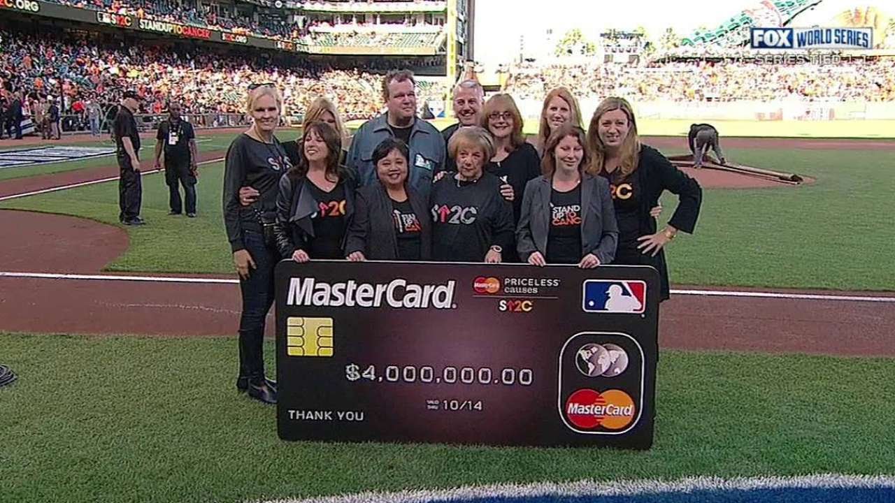 WS2014 Gm3: MasterCard donates $4 million to SU2C - YouTube