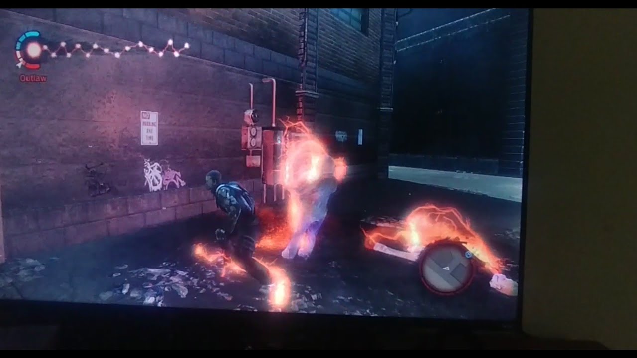 Infamous Female Civilian Electrified by Red Lightning Ryona - YouTube