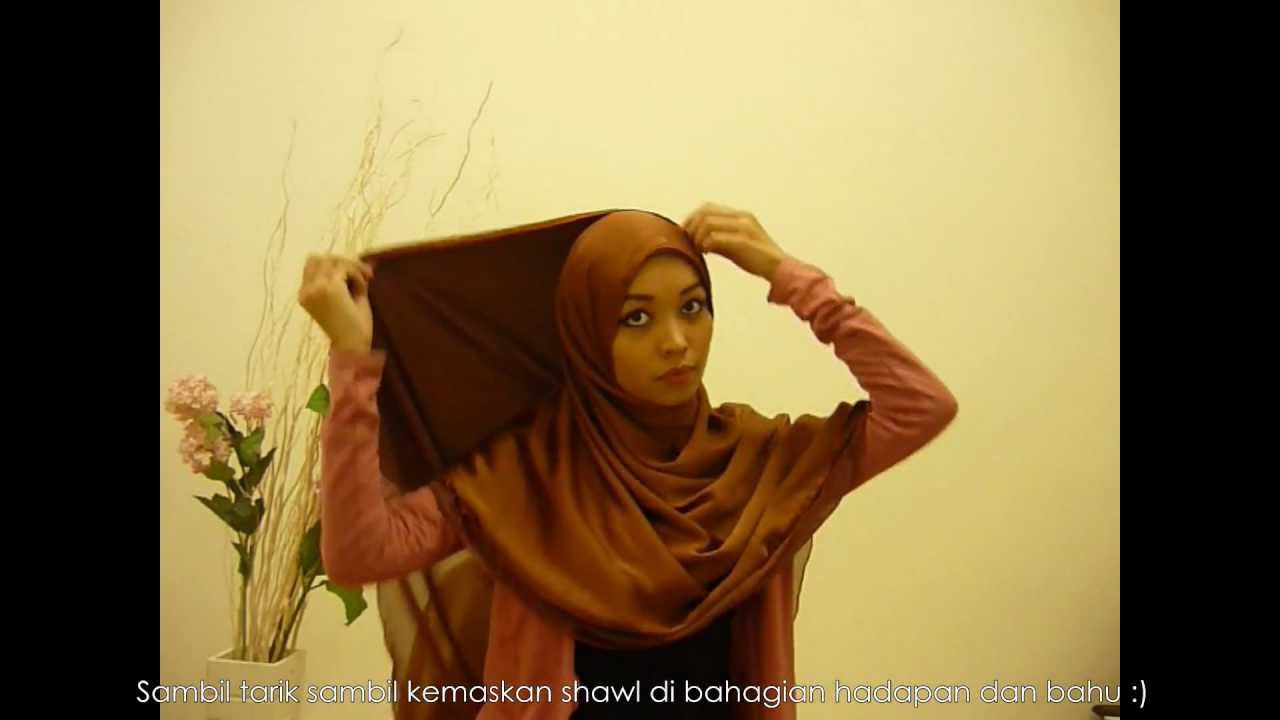 Hijab Tutorial Shawl Labuh Asrar by Elle Zada - YouTube
