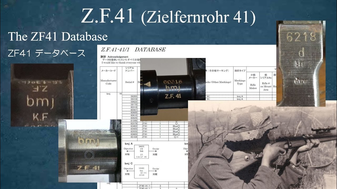 German Rifle Scope ZF41 ---The "ZF41 Database" ZF41データベース - YouTube