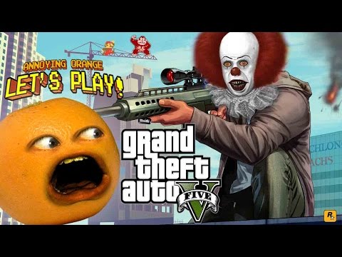 Annoying Orange Plays - GTA V: Clowning Around!