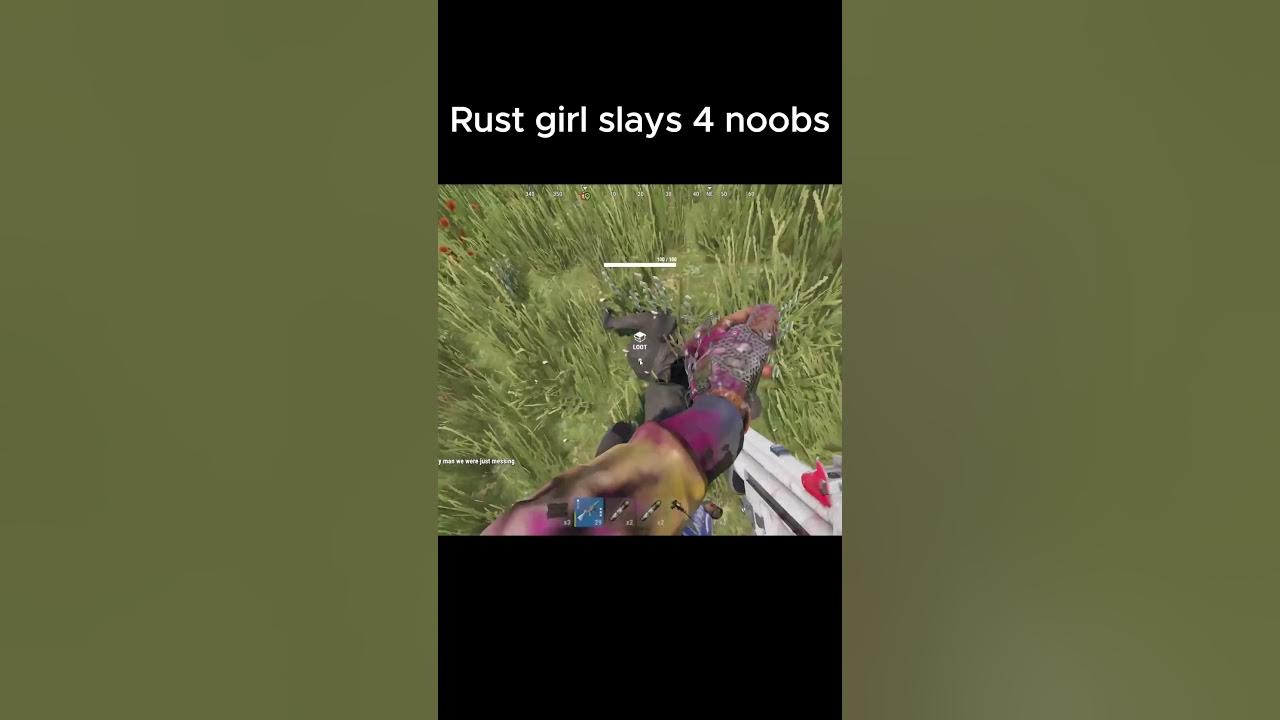 Rust girl slays 4 noobs EZ #rust #rustshorts #rustgame #gaming - YouTube