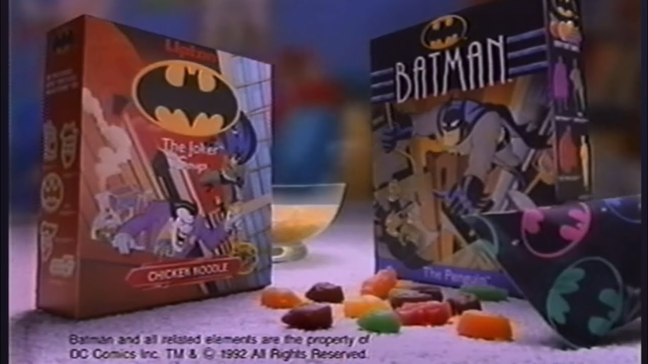 1992 Batman Fruit Snacks and Lipton Soup Commercial - YouTube