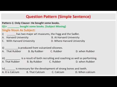 Question Pattern (Class-1) - YouTube