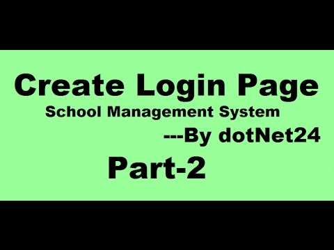 Create LogIn Page in visual Studio with C# | School Management System ...