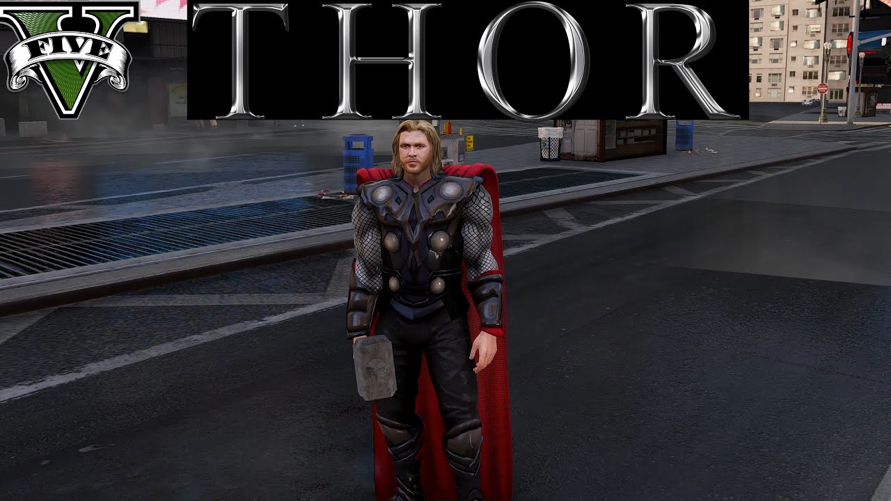 GTA 5 Thor Mod - Battle in New York - YouTube