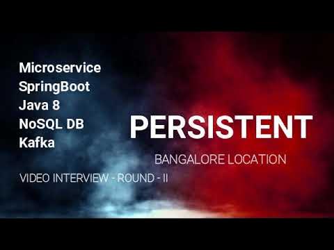 SELECTED | PERSISTENT | Java microservice springboot real time interview | Teams interview ...