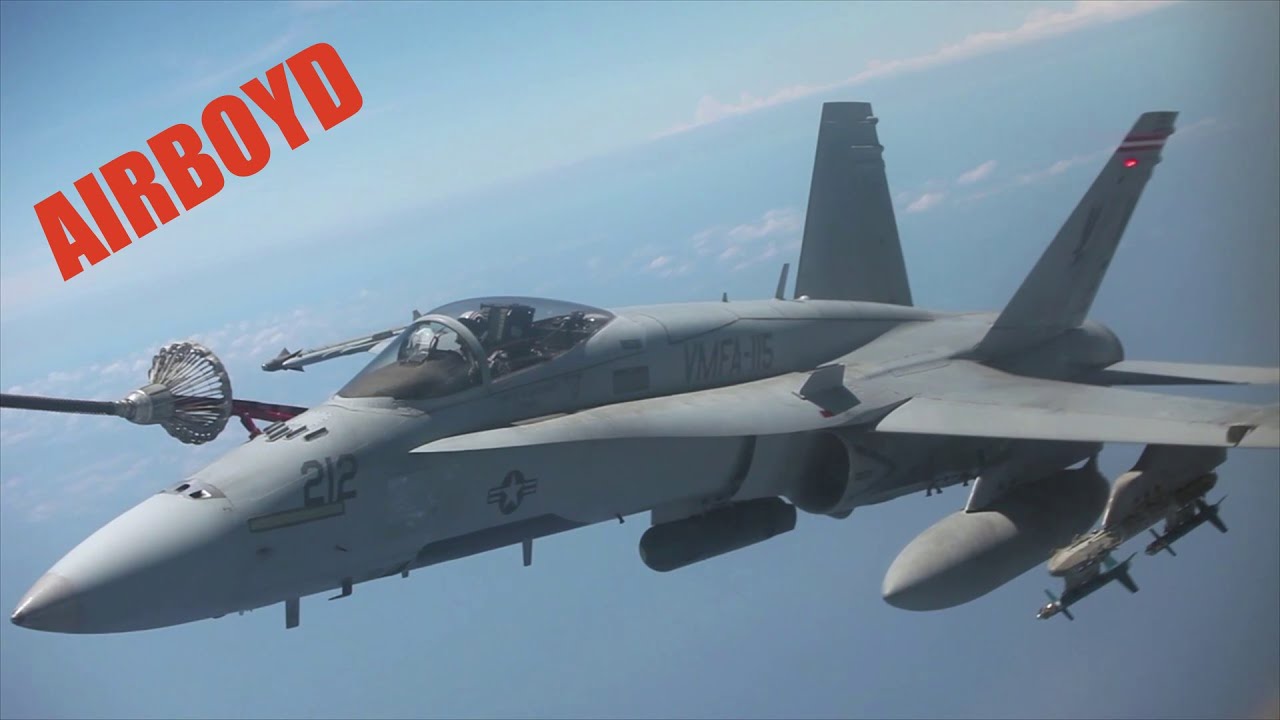 U.S. Marine F/A-18 Hornets Aerial Refueling - YouTube