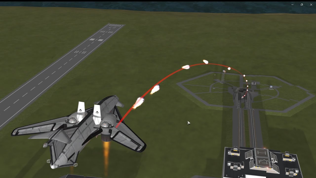 KSP VTOL launched Guided AGM test 1 - YouTube