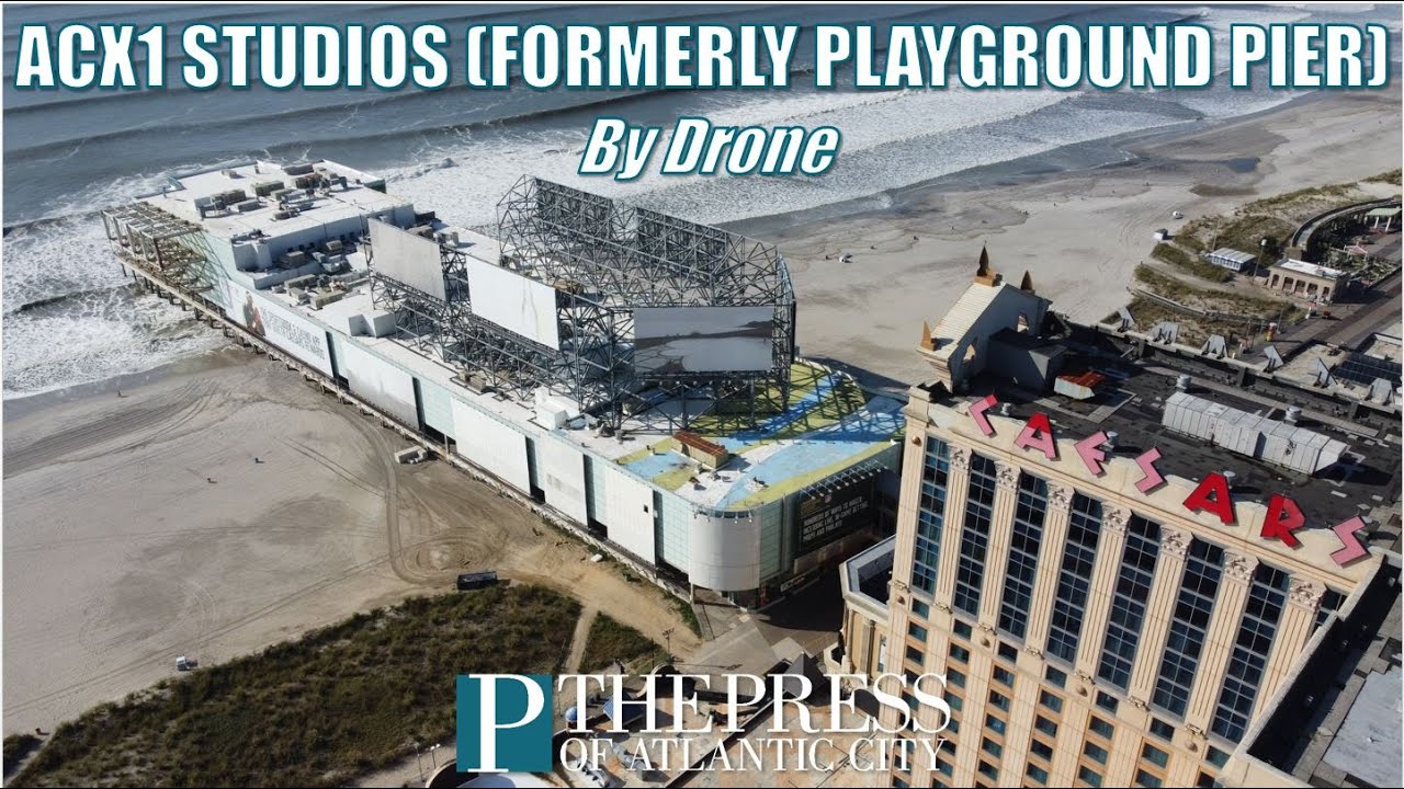Drone footage of Atlantic City's former Playground Pier, now ACX1 Studios - YouTube
