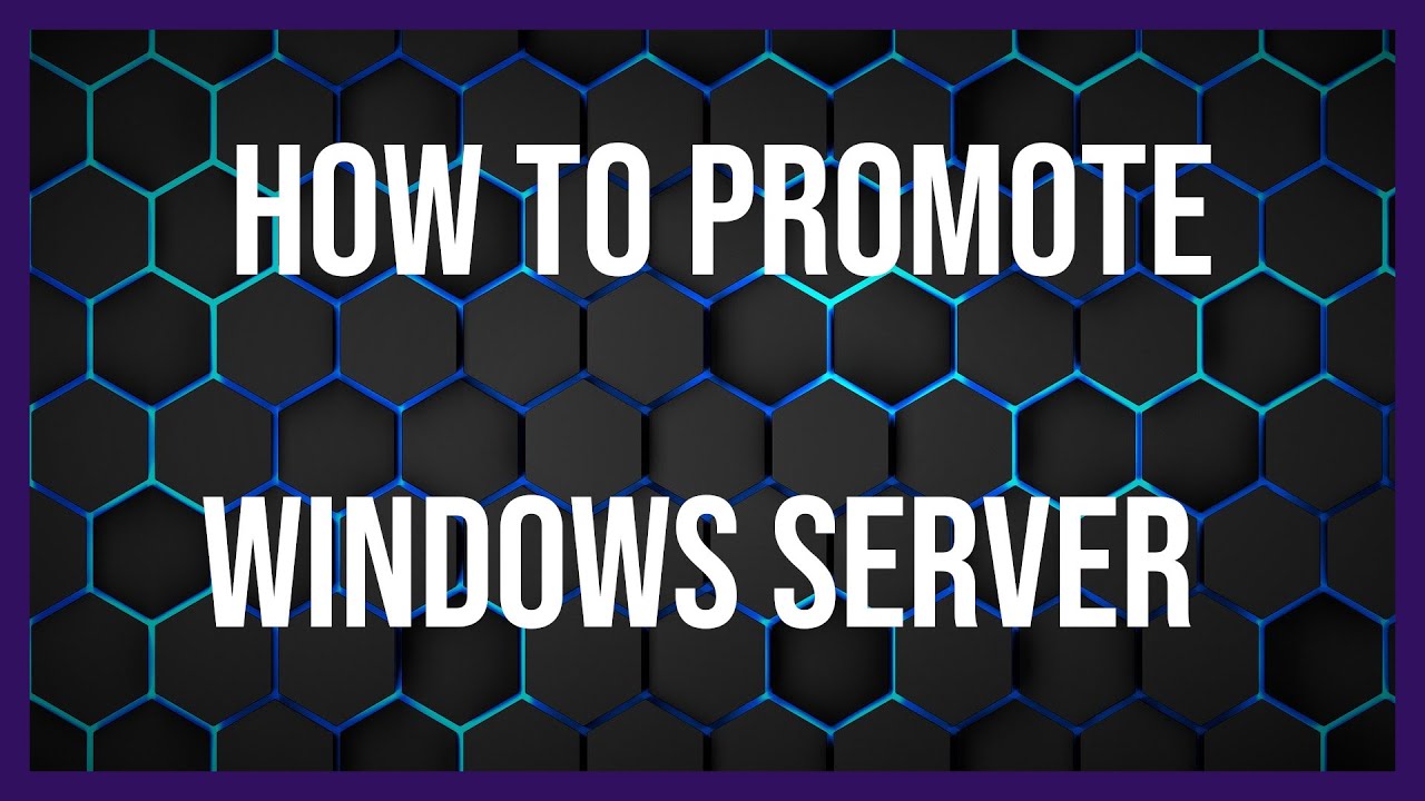 How to promoted a server to an active directory domain - YouTube