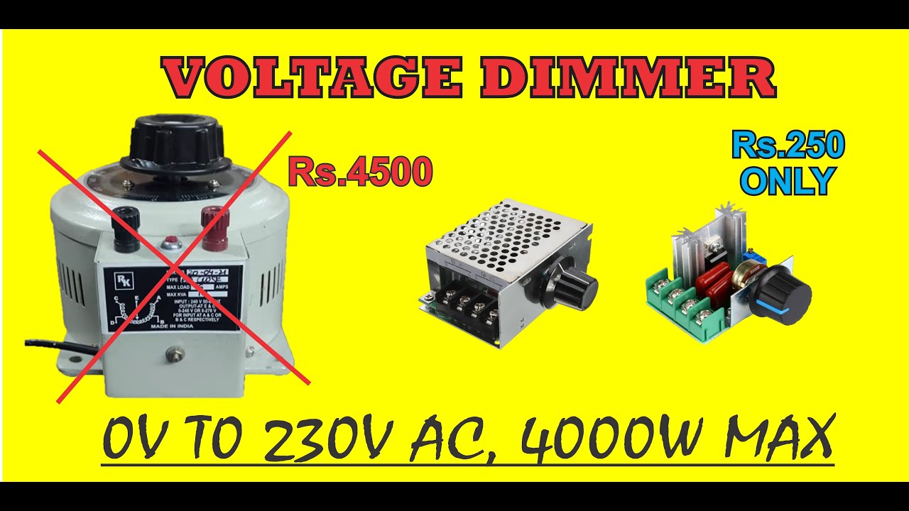 AC DIMMER 4000W REVIEW AND TESTING | #electronics #dimmer # ...