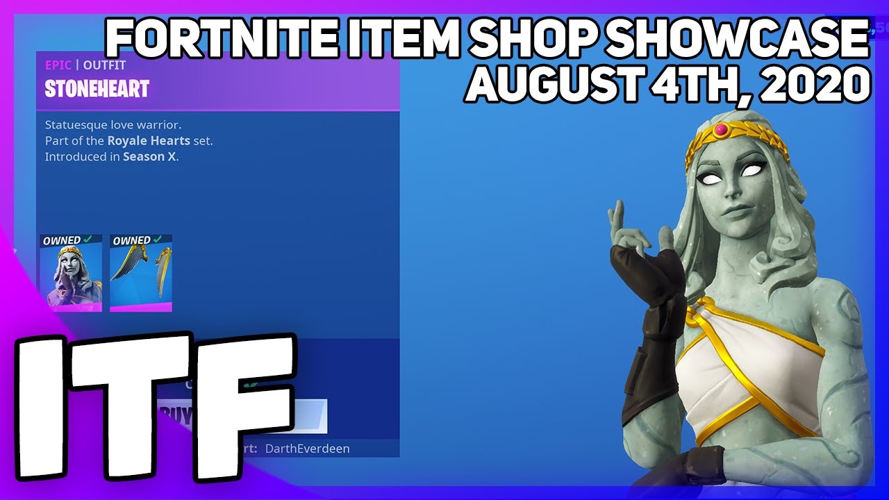 Fortnite Item Shop STONEHEART IS BACK! [August 4th, 2020] (Fortnite ...