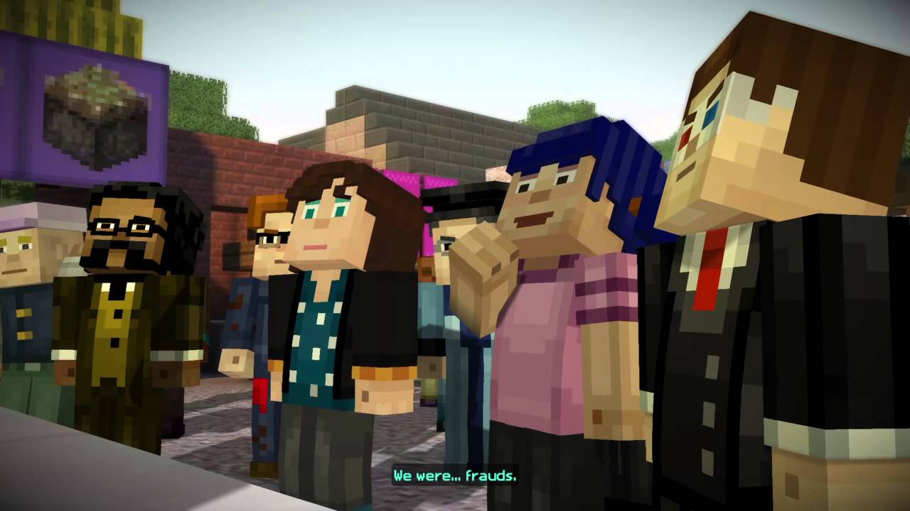 Minecraft Story Mode.Ruben's death,funeral,and ending.Episode 4 a block ...