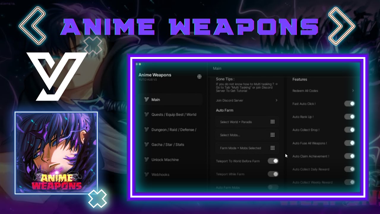 BEST Script [ SHADOWS ] Anime Weapons | Auto Quest + Auto Shadow Portal ...