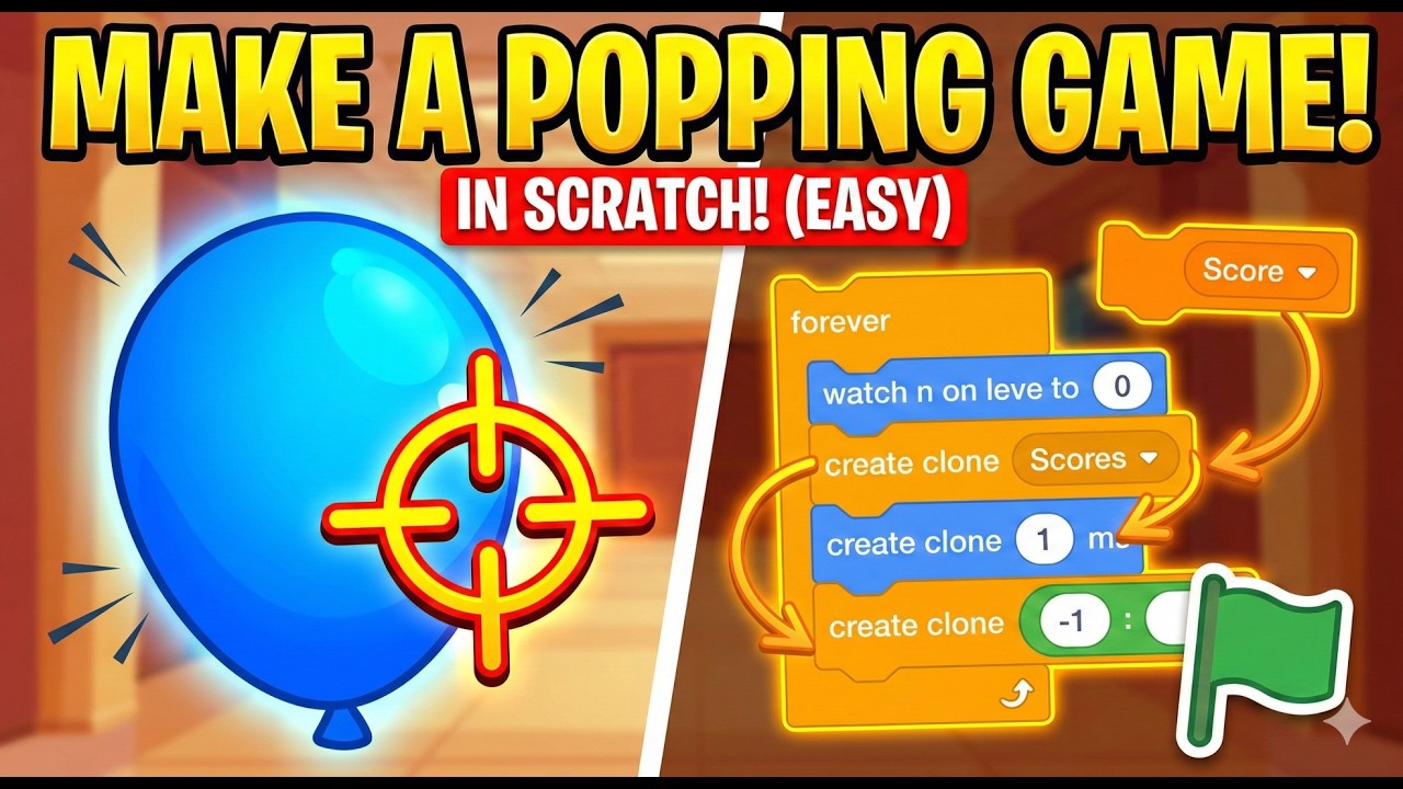 How to Make a Balloon Pop Game in Scratch (Beginner Tutorial) # ...