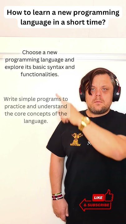 How to learn a new programming language in a short time? - YouTube