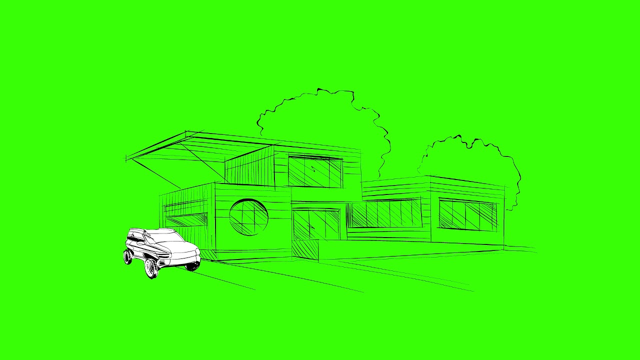 Green Screen-cartoon building animation - YouTube