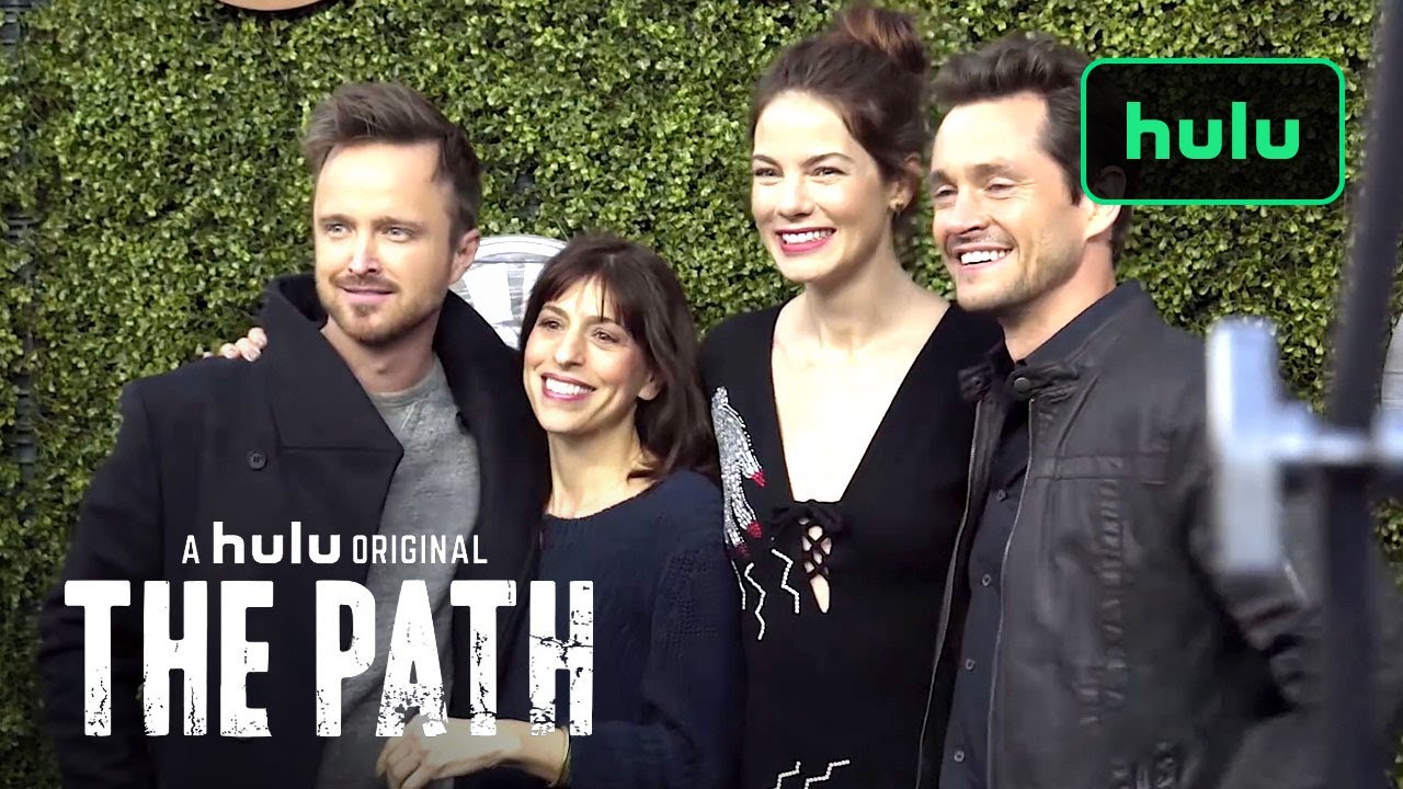 Aaron Paul and Hugh Dancy at The Path Finale | Hulu - YouTube