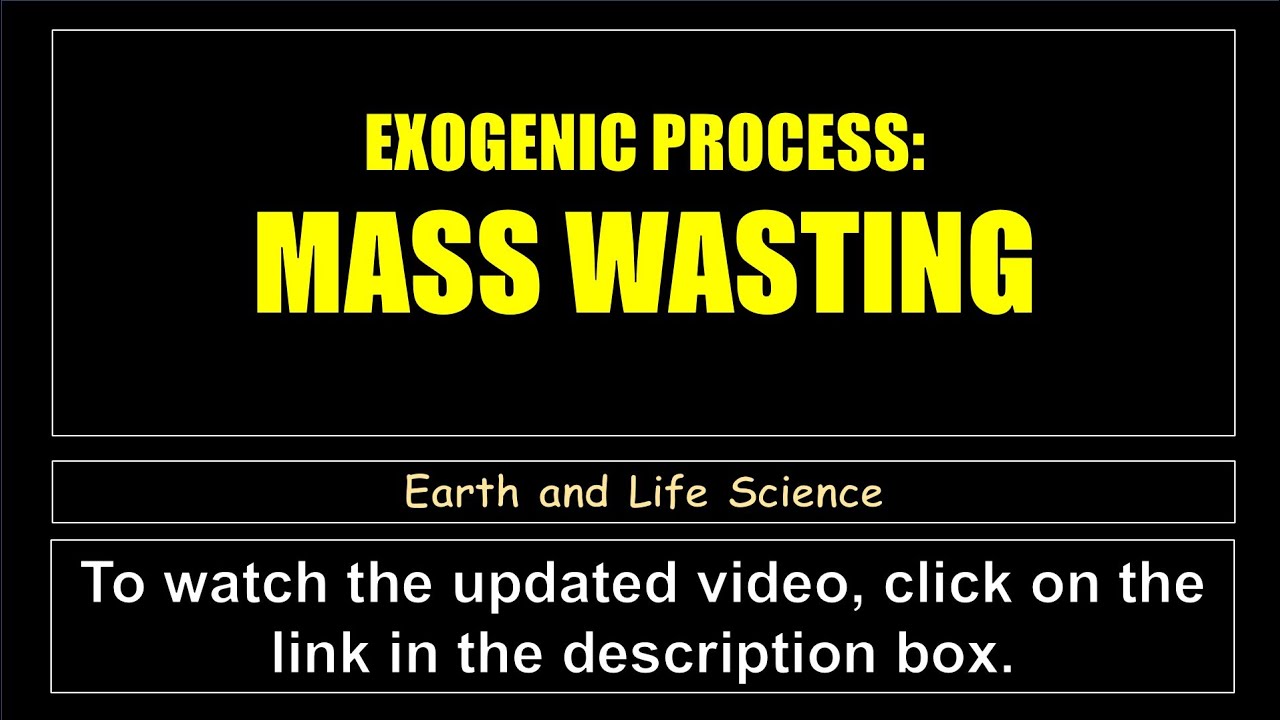 EXOGENIC PROCESS: MASS WASTING (Filipino) | Earth and Life Science ...