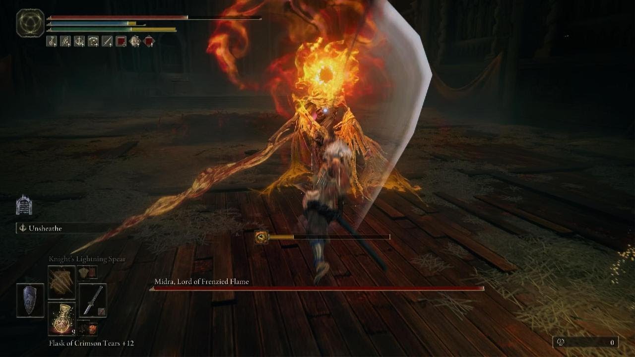 ELDEN RING - Midra, Lord of Frenzied Flame Boss Fight - YouTube