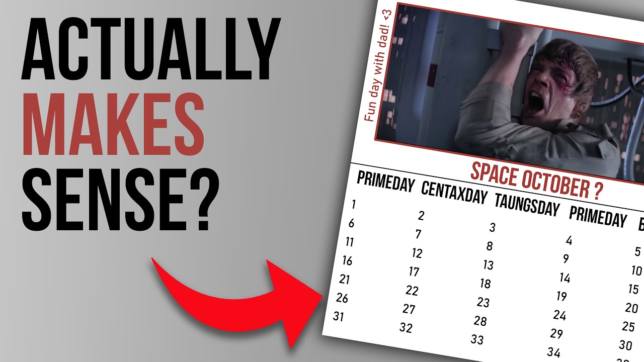 The boring Star Wars calendar explained - YouTube