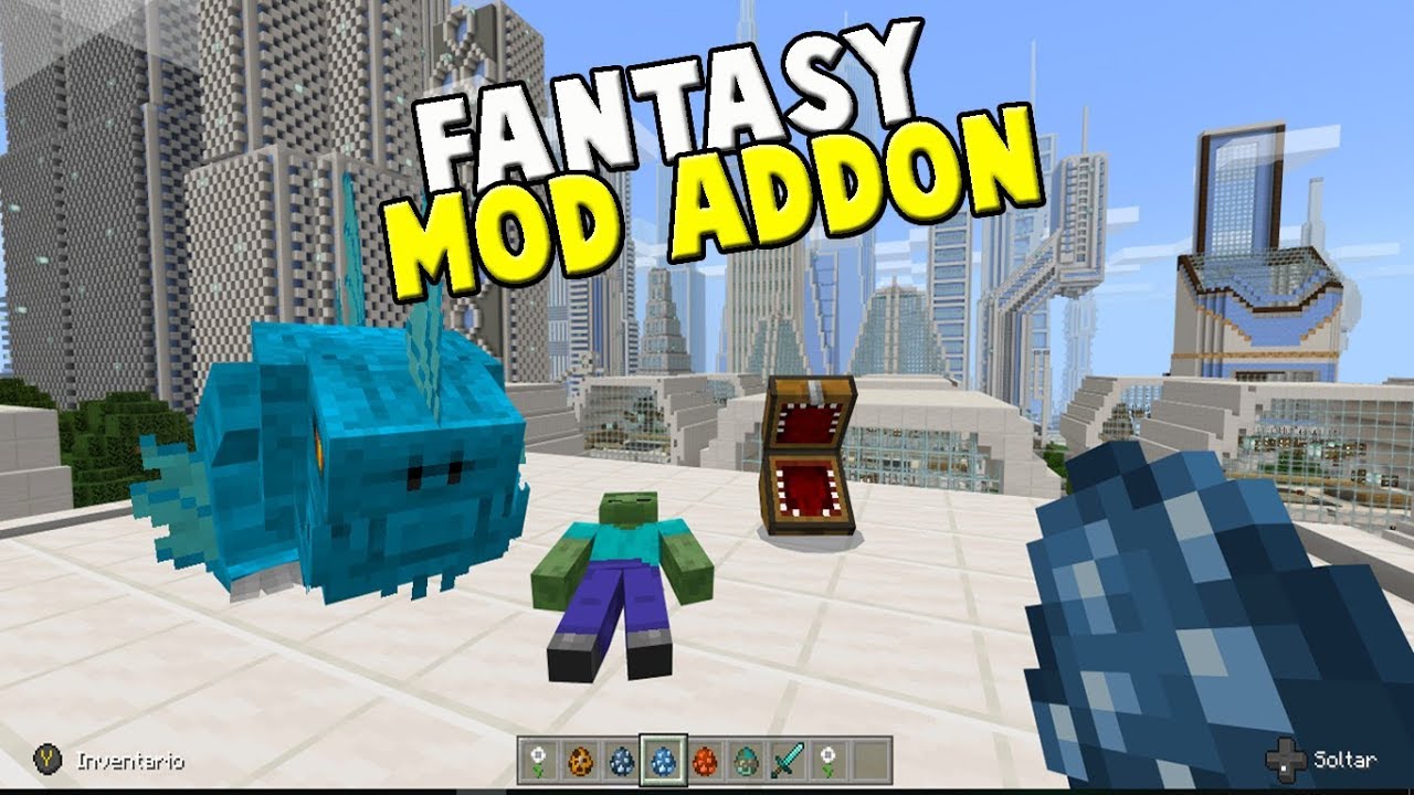 😱👉NUEVO MEJOR MOD ADDON PARA MINECRAFT PE 1.10 Y 1.11 BETA FANTASY MOD ...